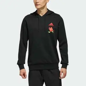 Adidas Embroidered Hooded Knit Pullover