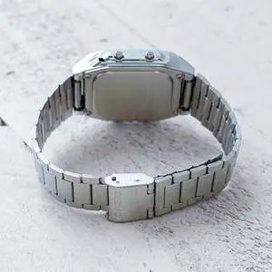 Casio Stainless Steel Data Bank Quartz Watch
