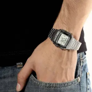 Casio Stainless Steel Data Bank Quartz Watch