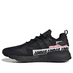 Adidas Zx 2k Boost "bold Logo Graphic - Black/white/red