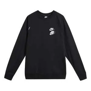 Nike 3 Hook Logo Casual Sports Crew-neck - Black
