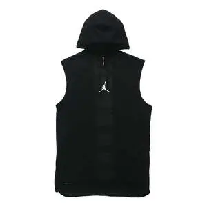 JORDAN Air Dri-fit Hooded Vest - Blackwhite