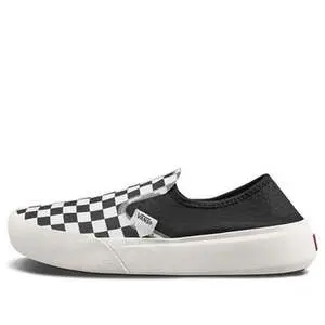 VANS Slip-on Sneakers With Subtle Checkerboard Detail - Black/white