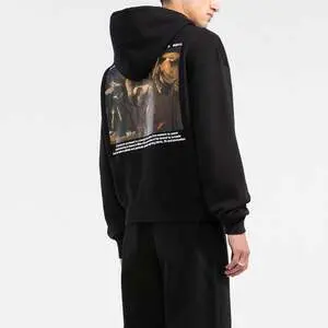 Off-White Caravaggio Crowning Over-print Hoodie - Black/white