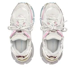 Balenciaga Runner Sneakers - White/brown/blue