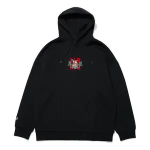 LI-NING Embroidered Logo Hoodie - Black/white