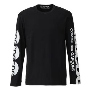 Comme Des Garçons Cdg Classical String Mark Logo Long-sleeve Tee - Black