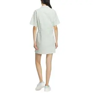 Adidas Dress With Polo Collar And Drawstring Waist