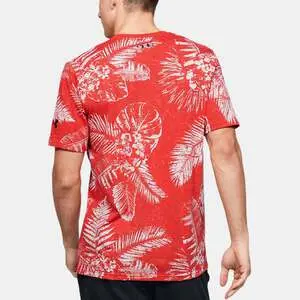 Under Armour Project Rock Aloha Camo Short Sleeve - Red