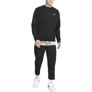 Nike Solid Color Casual Straight-leg Cropped Sweatpants