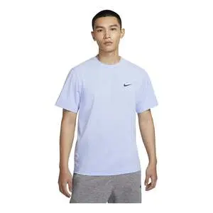 Nike Dri-fit Uv Hyverse Short Sleeve Fitness Top - Blue
