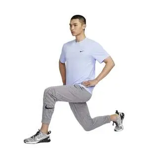 Nike Dri-fit Uv Hyverse Short Sleeve Fitness Top - Blue