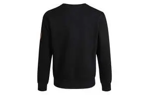 JORDAN Air Basketball Print Digital Crewneck Pullover Fleece Sweatshirt - Black