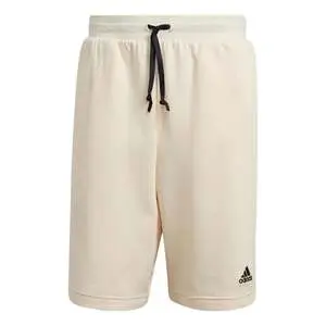 Adidas Solid Color Logo Micro Mark Lacing Casual Sports Shorts - Multi-color