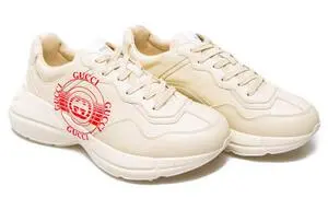 Gucci Rhyton "disk Print" Sneakers - Ivory/red