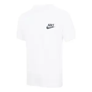 Nike Logo Alphabet Printing Round Neck Short Sleeve White T-shirt - Default Color