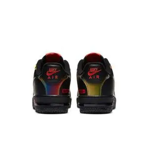 Nike Force 1 React 'black Iridescent' Low Top Sneakers - Black/silver