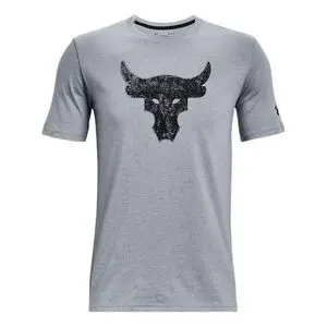 Under Armour Project Rock Brahma Bull Short Sleeve T-shirt 'grey Black - Grey/black