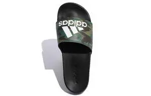 Adidas Adilette Comfort Slides - Black/green
