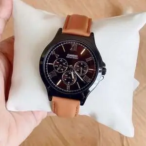 Casio Classic Analog Watch With Leather Strap