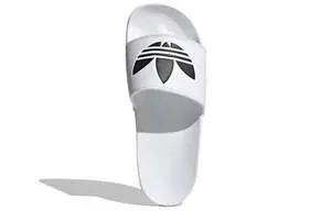 Adidas Adilette Lite Slides With Trefoil Logo - Cloud White/core Black