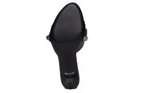 Balenciaga Cagole Leather Heeled Sandals - Black
