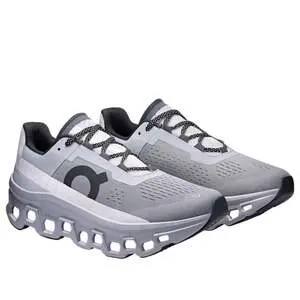 On Cloudmonster Running Shoes - Alloy/silver