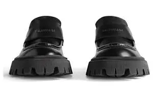 Balenciaga Tractor Loafer Shoes In Smooth Calfskin