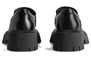 Balenciaga Tractor Loafer Shoes In Smooth Calfskin