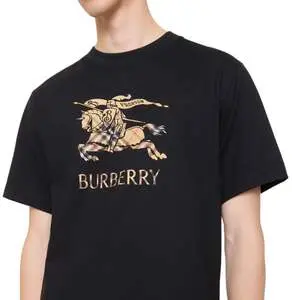 Burberry 26 Ekd Ombré Cotton T-shirt - Black