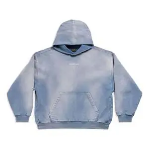 Balenciaga Balenciaga Logo Hoodie Blue