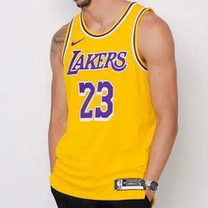 Nike Nba Au Player Edition Lakers Lebron James Connected Jersey Sports Basketball - Yellow