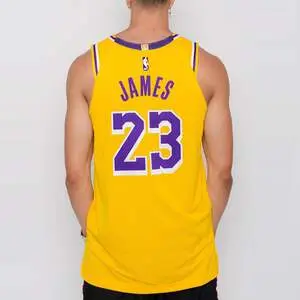 Nike Nba Au Player Edition Lakers Lebron James Connected Jersey Sports Basketball - Yellow