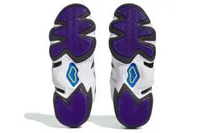Adidas Crazy High Top Sneakers - Cloud White/core Black/collegiate Purple