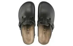 BIRKENSTOCK Boston Super Grip Clogs - Black/sand