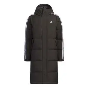 Adidas 3-stripes Long Down Puffer Jacket - Black