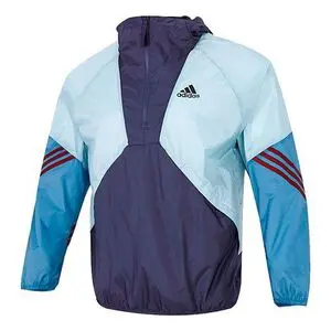 Adidas Colorblock Splicing Stripe Sports Training Casual Jacket - Multi-color