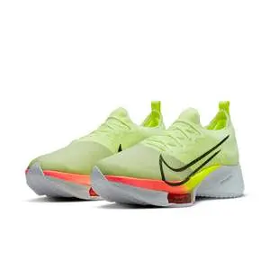 Nike Zoom Tempo Next% Flyknit Athletic Sneakers - Barely Volt/black/hyper Orange