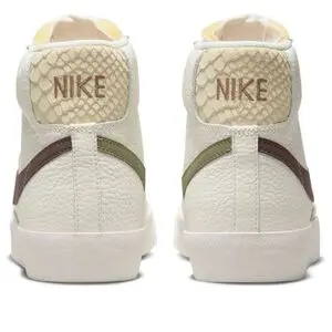Nike Blazer Mid High Top Lace Up Sneakers With Snakeskin Detail