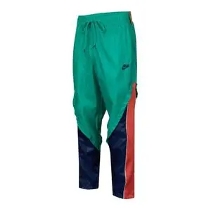 Nike Logo Splicing Contrasting Colors Training Sports Pants/trousers/joggers Green - Default Color