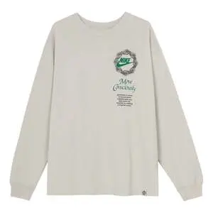 Nike Alphabet Printing Long Sleeves Autumn Light Bone T-shirt - Default Color