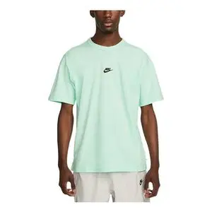 Nike Fw22 Solid Color Logo Embroidered Short Sleeve Green T-shirt - Multi-color