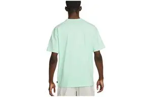 Nike Fw22 Solid Color Logo Embroidered Short Sleeve Green T-shirt - Multi-color