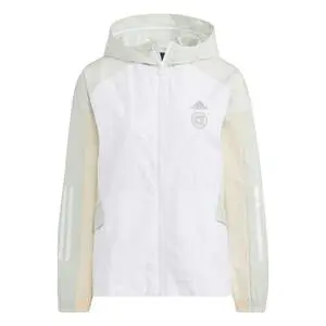 Adidas Woven Hooded Jacket - White