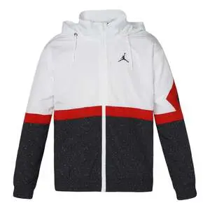 JORDAN Air Basketball Sports Hooded Jacket - White