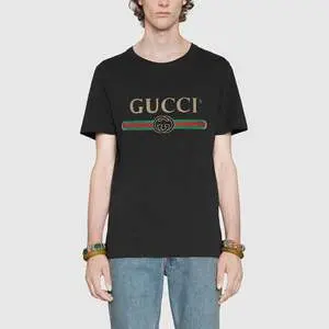 Gucci Washed Jersey Oversize T-shirt With Logo - Black