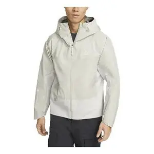 Nike Casual Waterproof Hooded Jacket - Light Gray