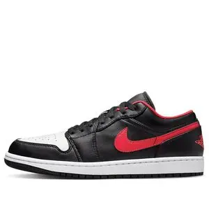 JORDAN 1 Low "white Toe - Black/fire Red/white