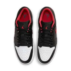 JORDAN 1 Low "white Toe - Black/fire Red/white