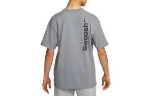 Nike Premium Essentials Alphabet Logo Printing Round Neck Short Sleeve Gray